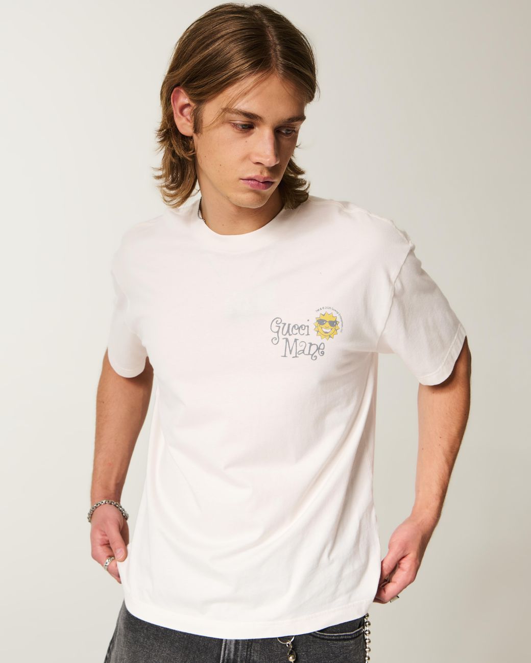 Hollister Boxy Gucci Mane Graphic Tee in White for Men | Lyst UK