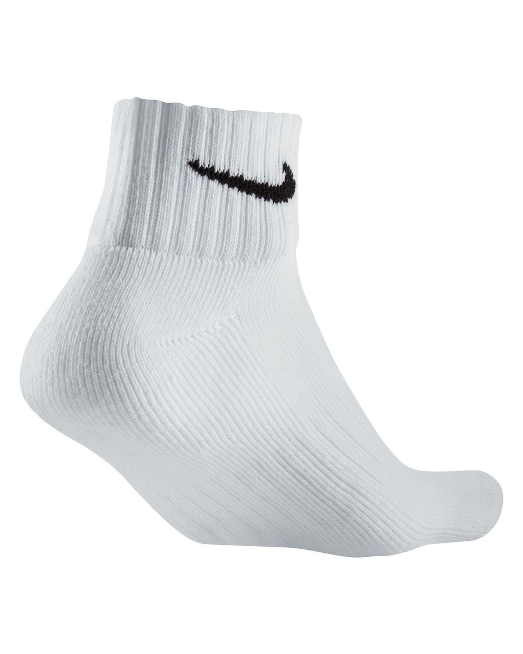 Nike Three Pack Quarter Socks in White for Men | Lyst UK