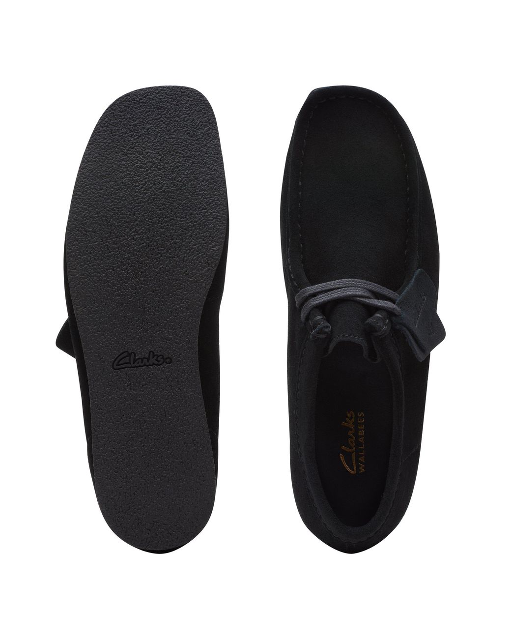 Clarks Wallabee Moc Toe Formal Shoes in Black for Men | Lyst UK