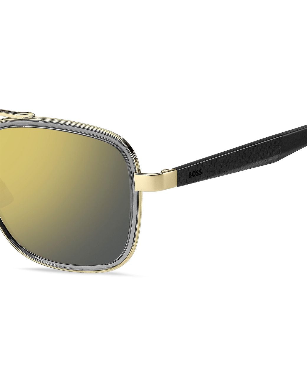 BOSS Double Bridge Round Sunglasses for Men | Lyst UK