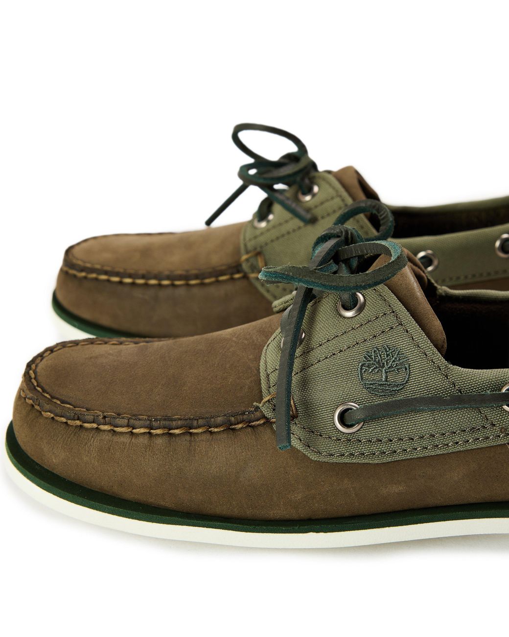Timberland Boat Shoe Dark Boat Shoes in Green for Men | Lyst UK