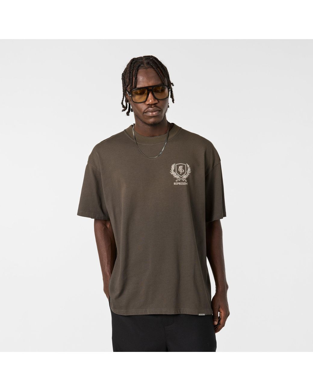Represent Crest T-Shirt in Grey for Men | Lyst UK