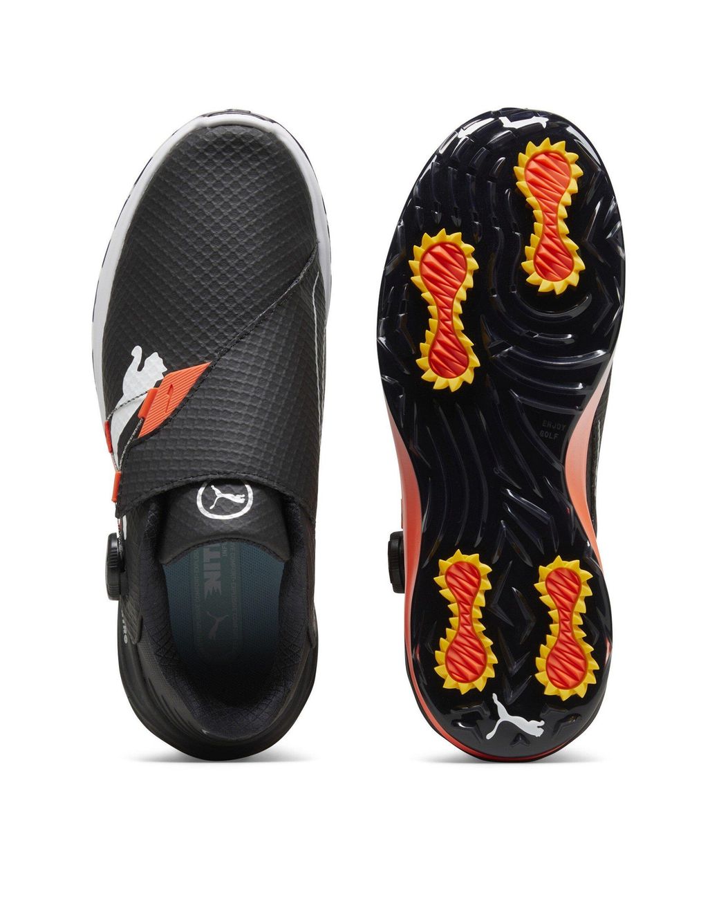 PUMA Nitro Disc Spiked Golf Shoes in Black for Men | Lyst UK