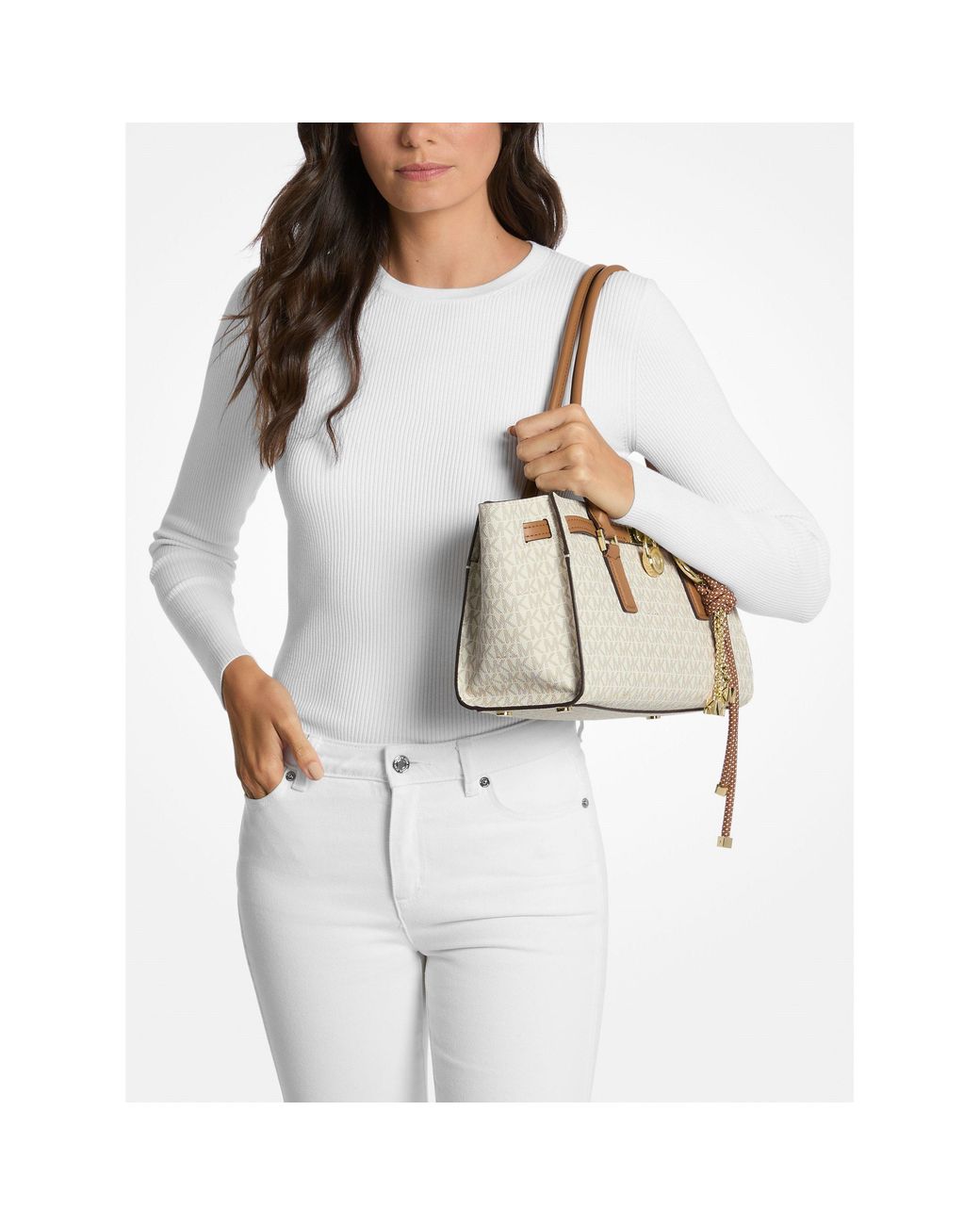MICHAEL Michael Kors Mmk Hamilton Shoulder Bag in Metallic | Lyst UK