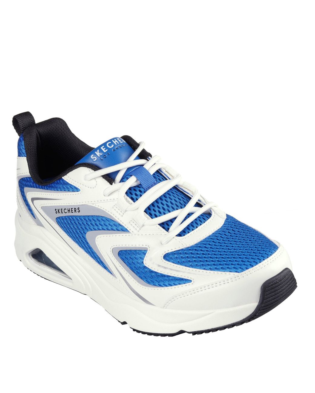 Skechers Mesh Print Overlay Low-Top Trainers in Blue for Men | Lyst UK