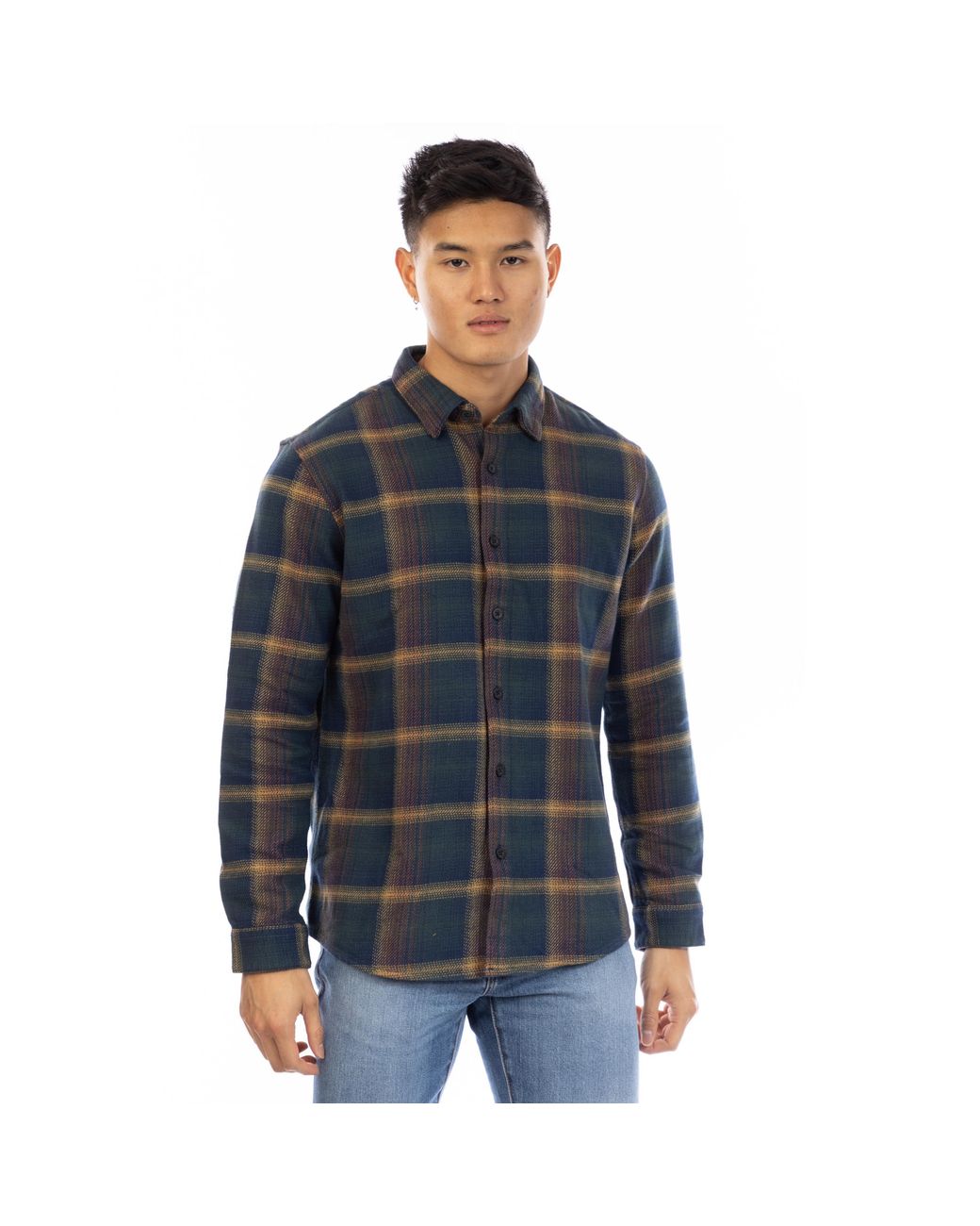 Peter Werth W Abbott Long Sleeve Plain Shirt in Blue for Men | Lyst UK