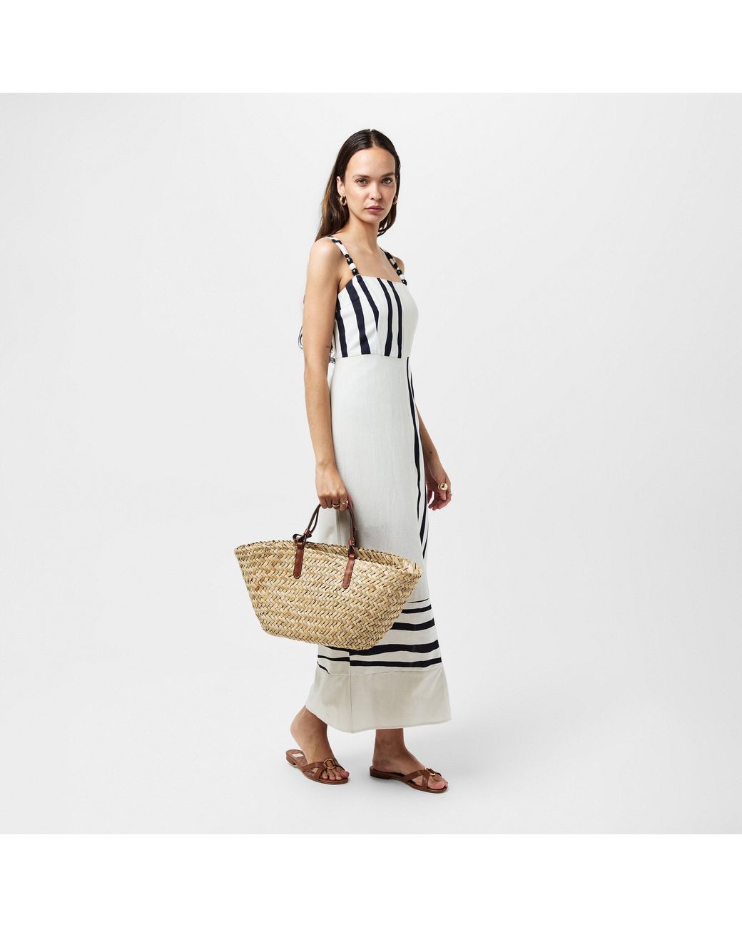 French Connection Genevieve Flowing Maxi Dress in White | Lyst UK