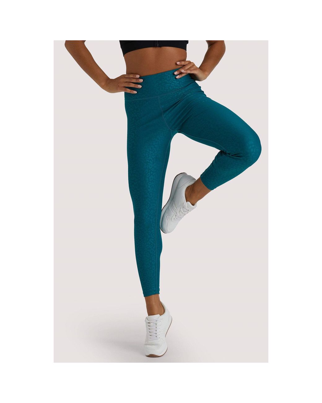 Wolf & Whistle Wet Look Croc Leggings in Blue | Lyst UK