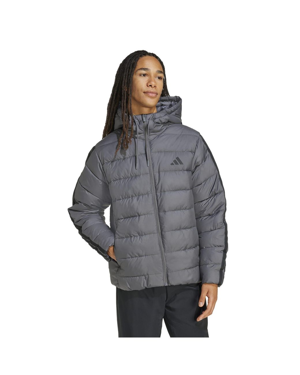 adidas 3S Hd Jacket Sn54 in Grey for Men | Lyst UK