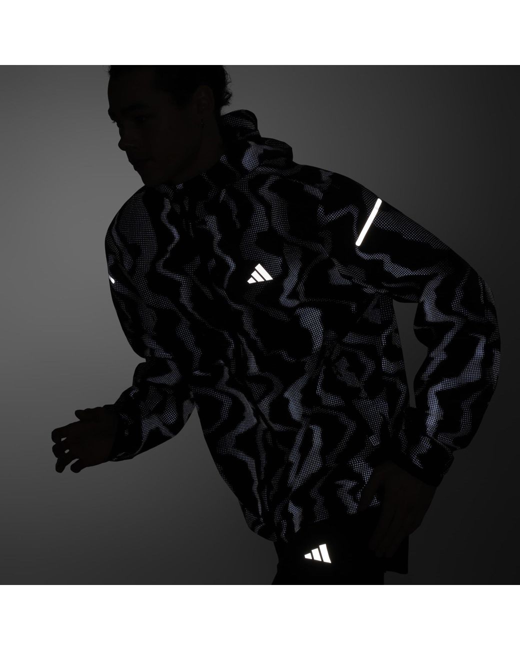 adidas Ultimate Premium Performance Running Jacket in Grey for Men ...