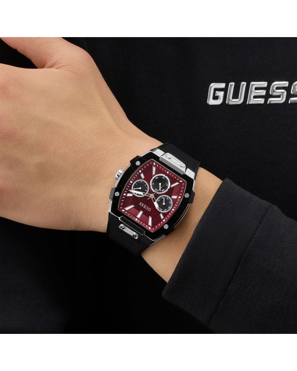 Guess Phoenix Quartz Analogue Watch in Red for Men | Lyst UK