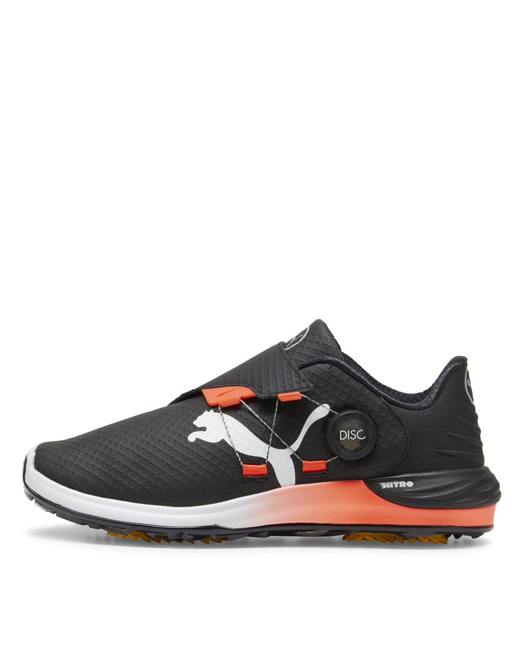 PUMA Nitro Disc Spiked Golf Shoes in Black for Men | Lyst UK