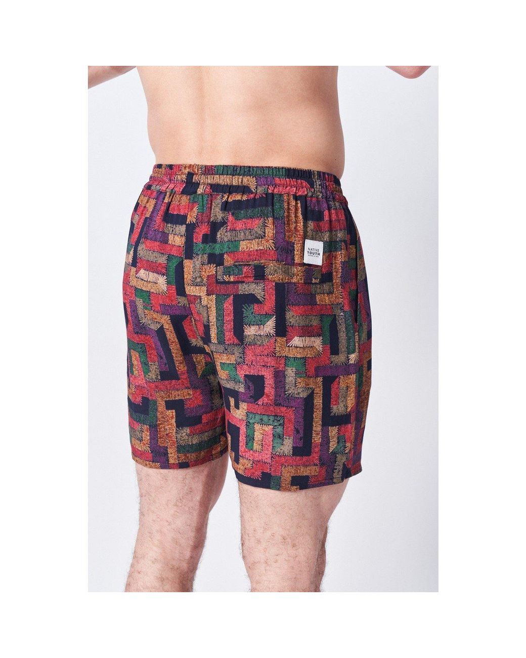 Native Youth Viscose Tracksuit Shorts in Red for Men | Lyst UK