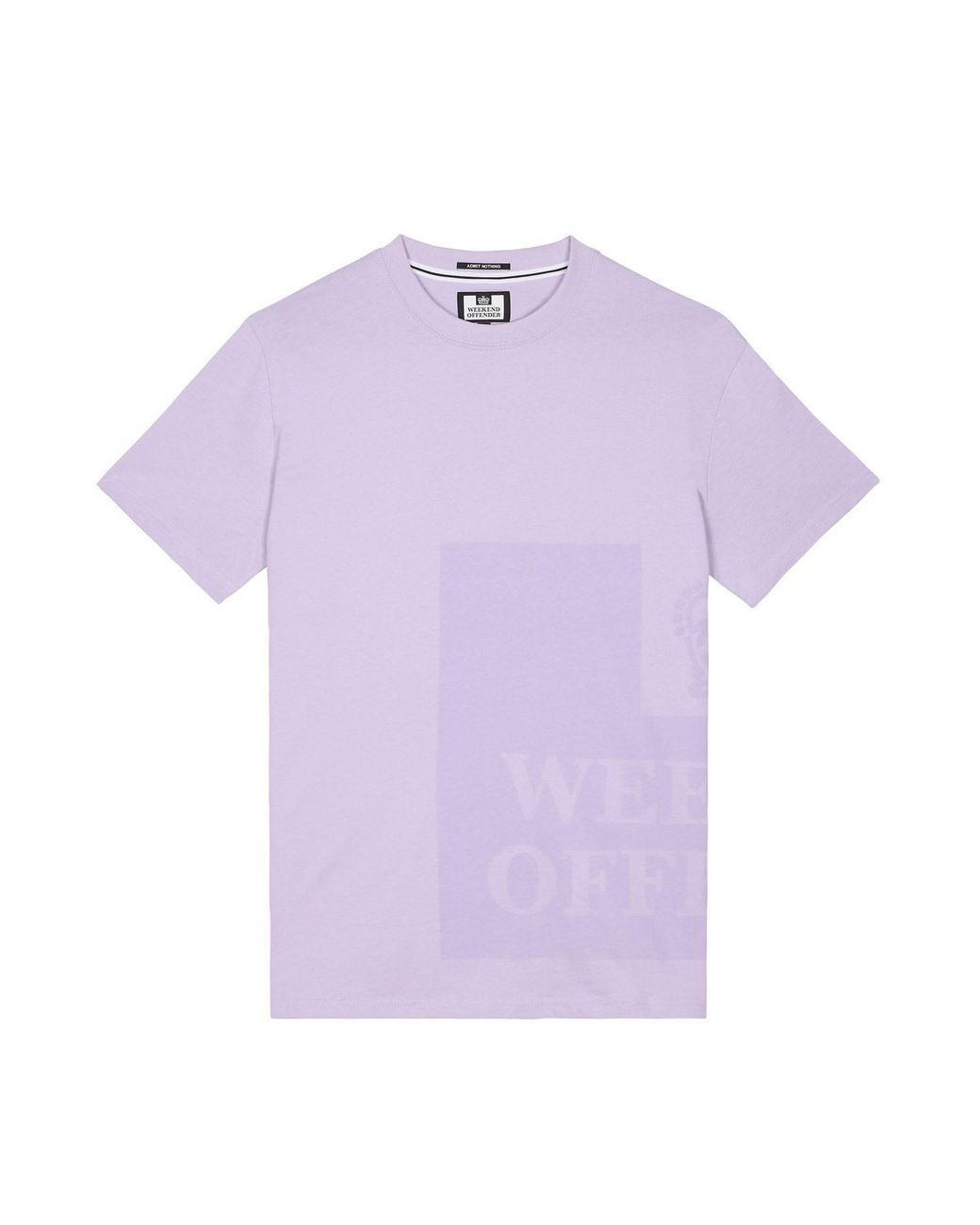 Weekend Offender Ryan Large Prison Print T-Shirt in Purple for Men ...