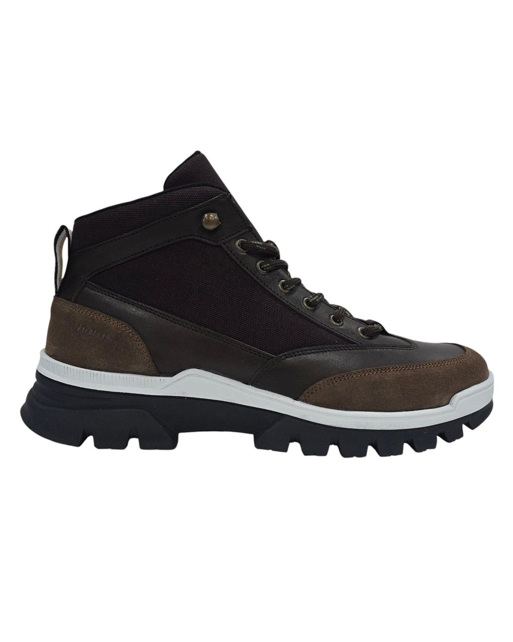 Firetrap Jason Leather Lace Up Hiker Rugged Boots in Black for Men ...