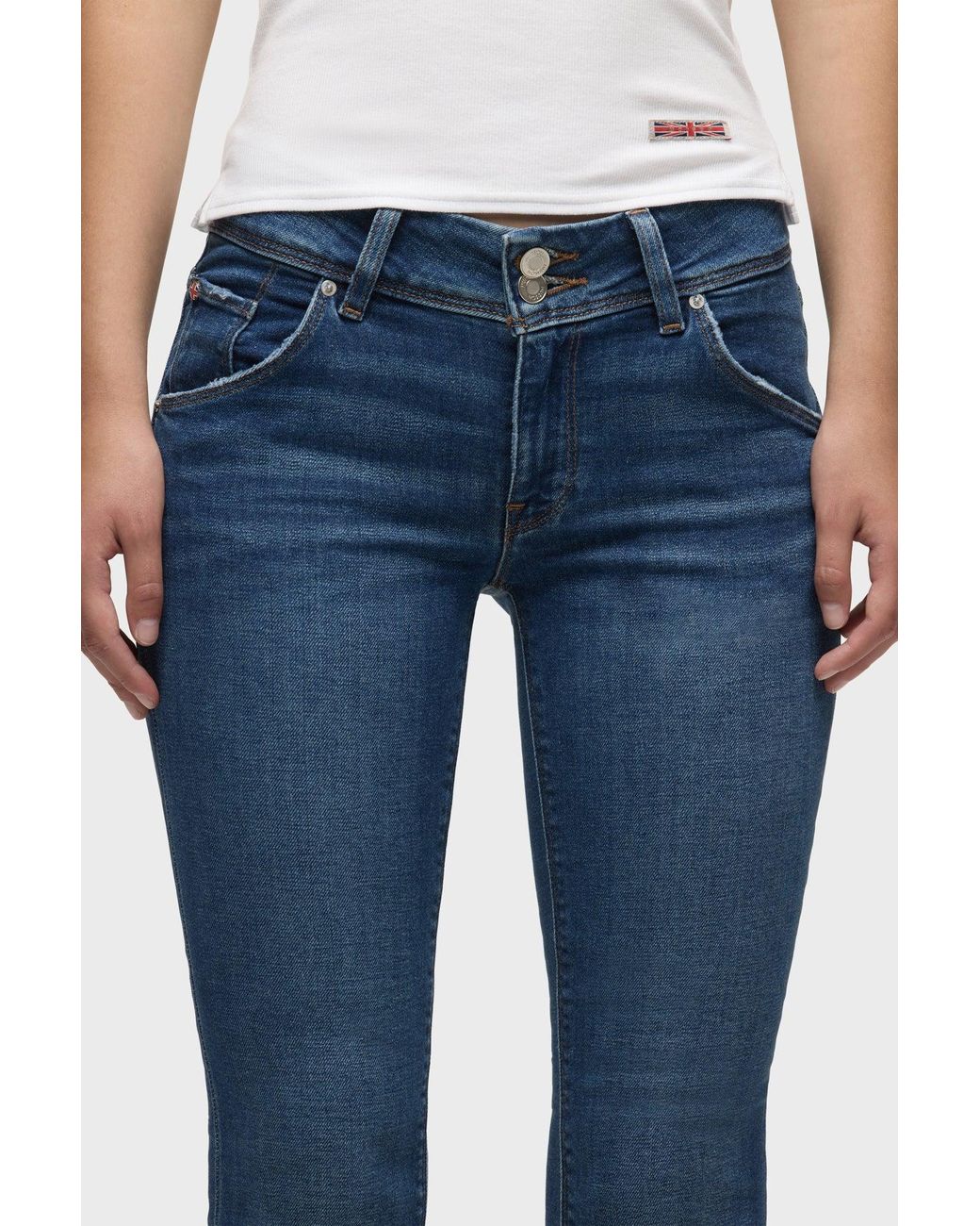 Hudson Jeans Beth Flap Pocket Baby Bootcut in Blue | Lyst