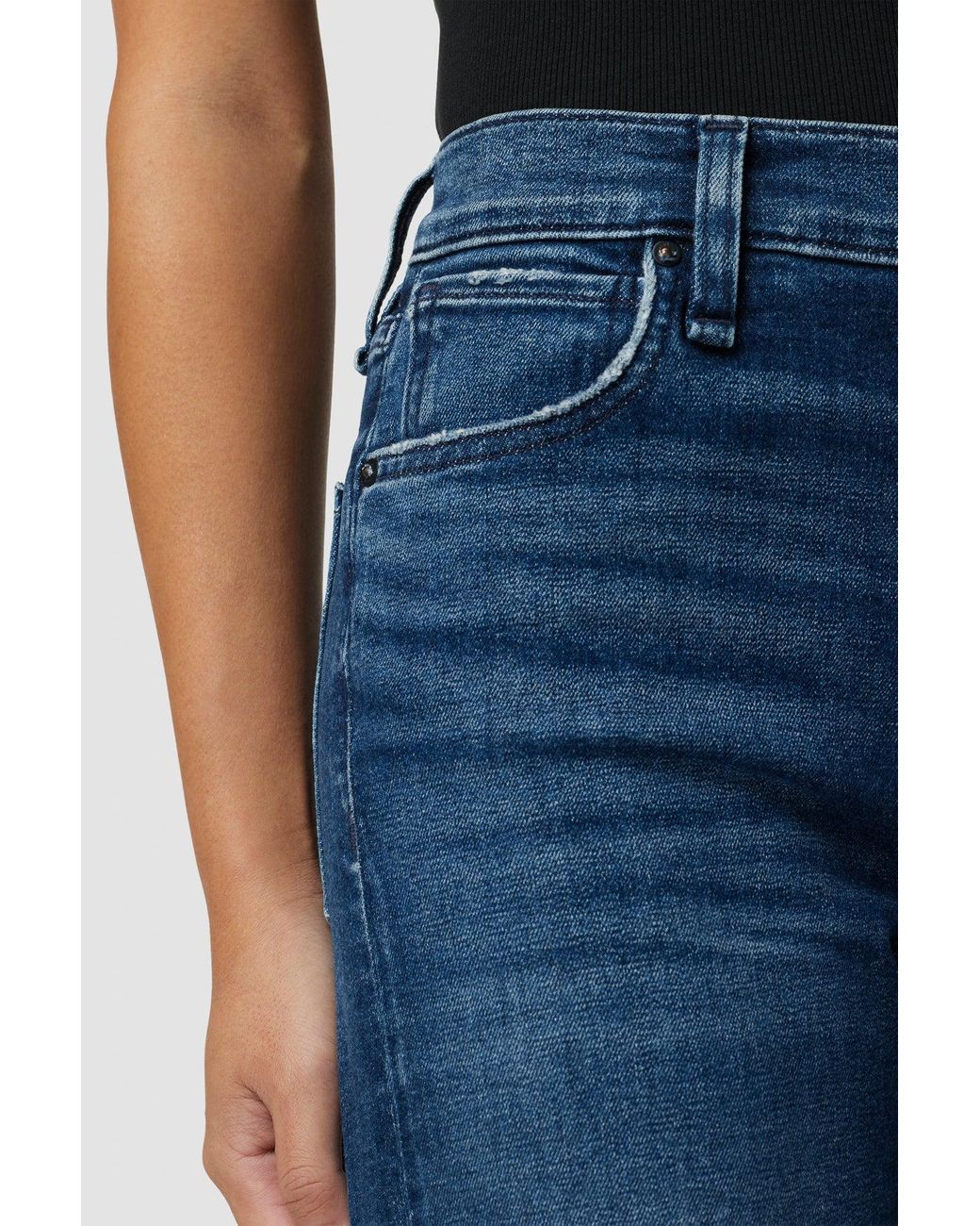 Hudson Jeans Rosie High-rise Wide Leg Petite Jean in Blue | Lyst