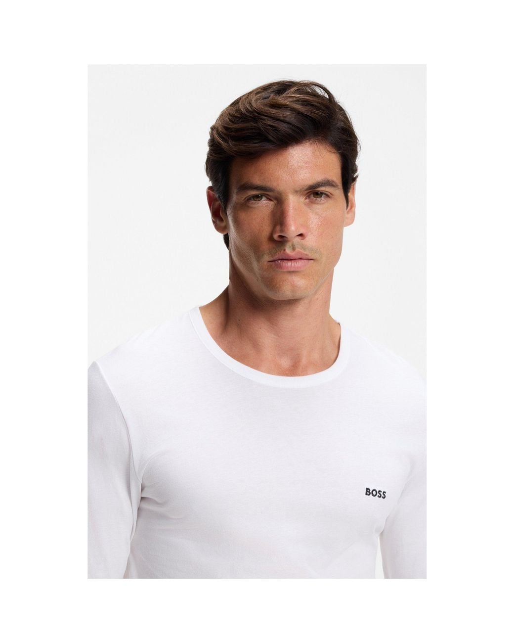 BOSS Three-Pack Of Cotton T-Shirts With Logo Embroidery in Blue for Men ...