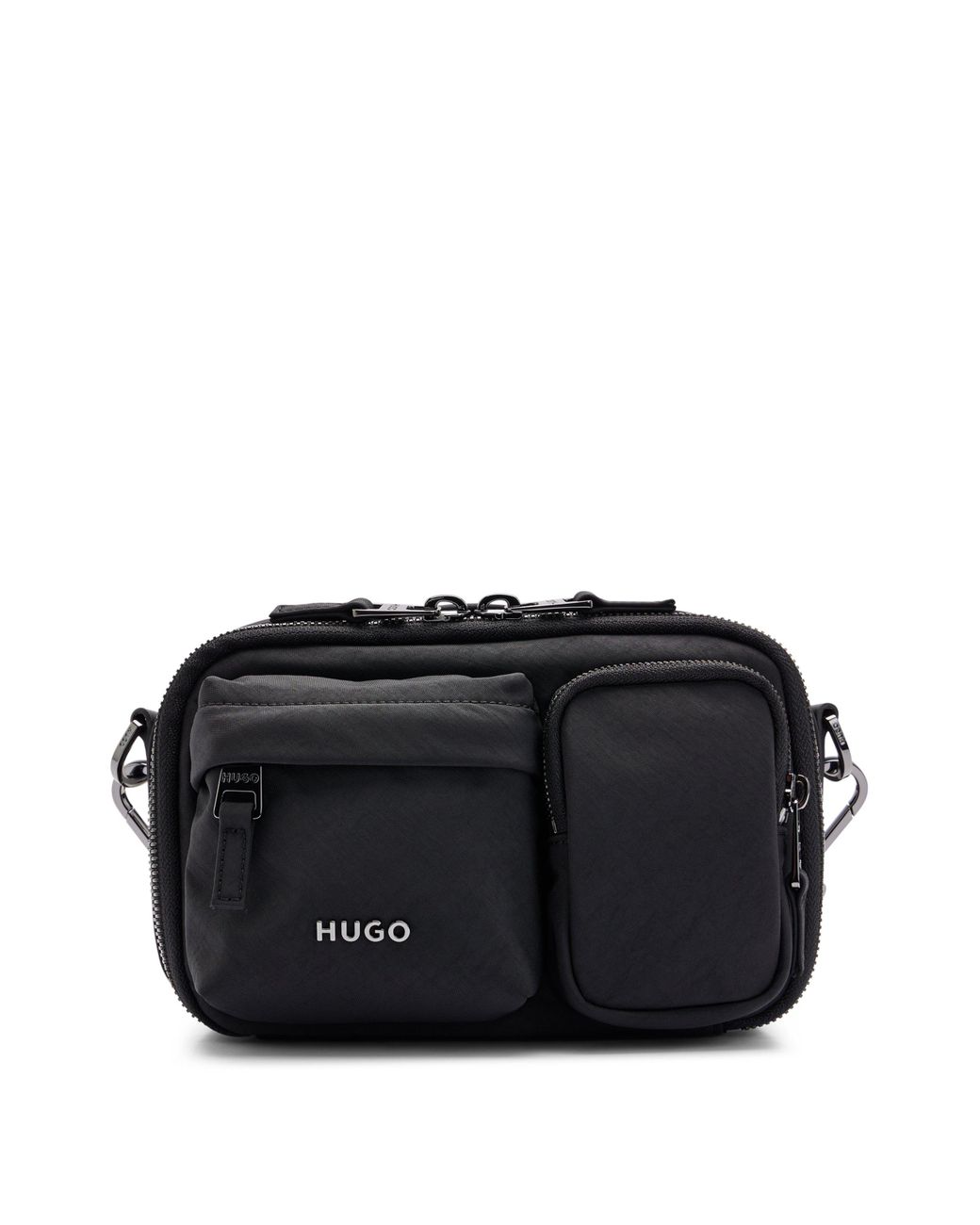 HUGO Cross-body Bag With Branded Adjustable Strap in Black for Men | Lyst