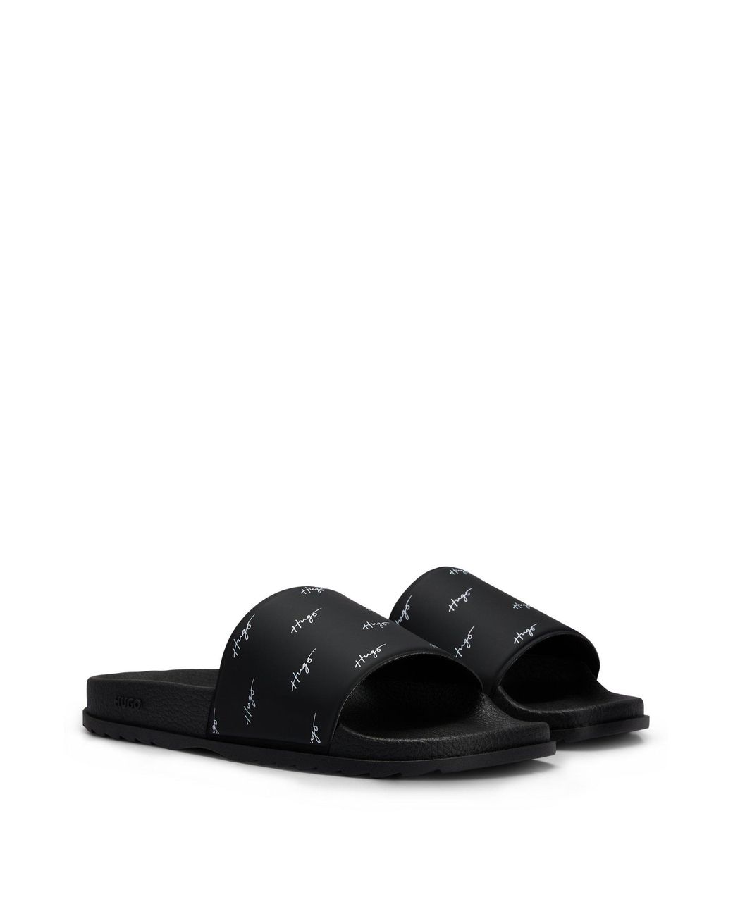 HUGO Match It Sliders in Black for Men | Lyst Australia