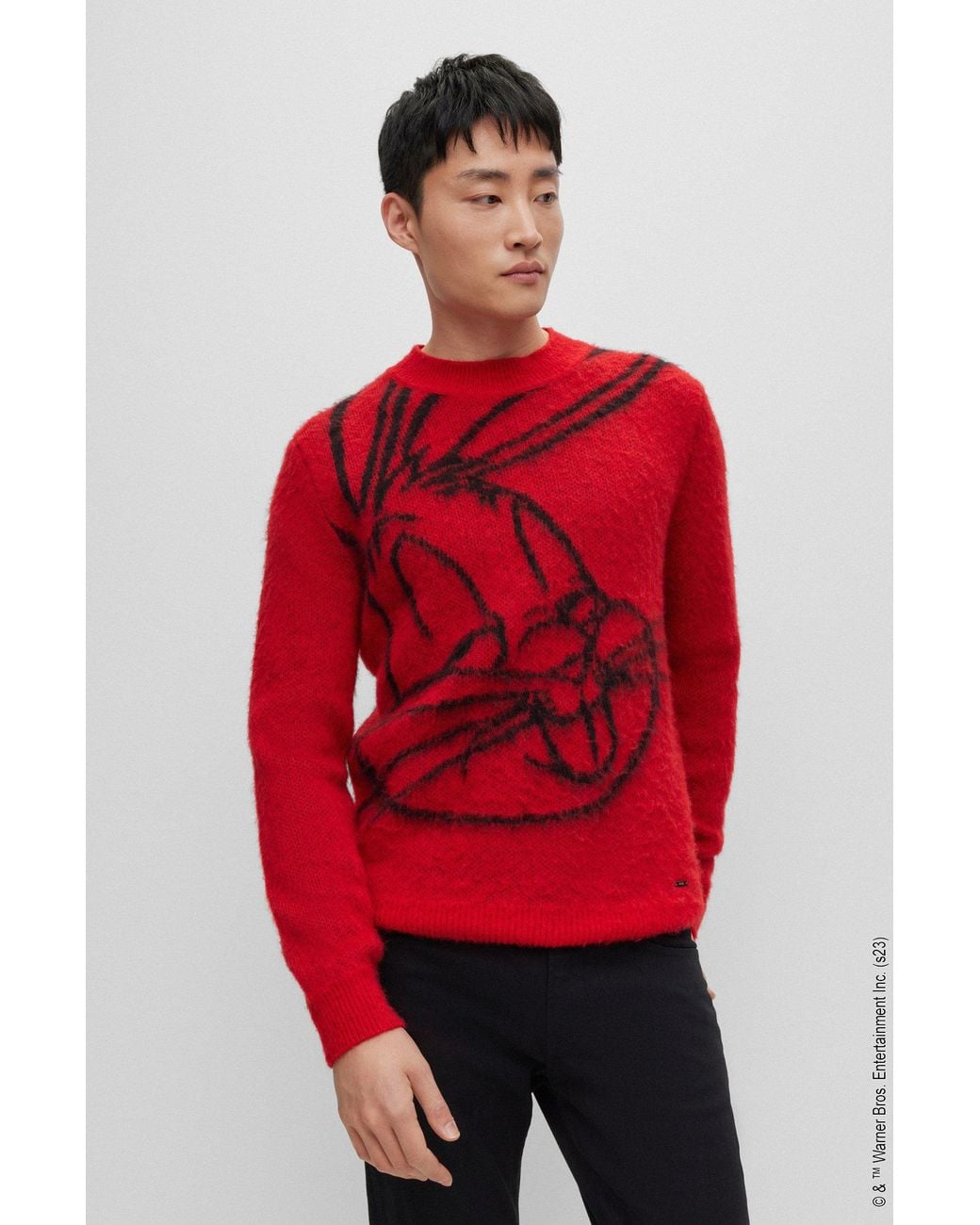 BOSS Looney Tunes X Boss Regular-fit High-impact Sweater With Bugs ...