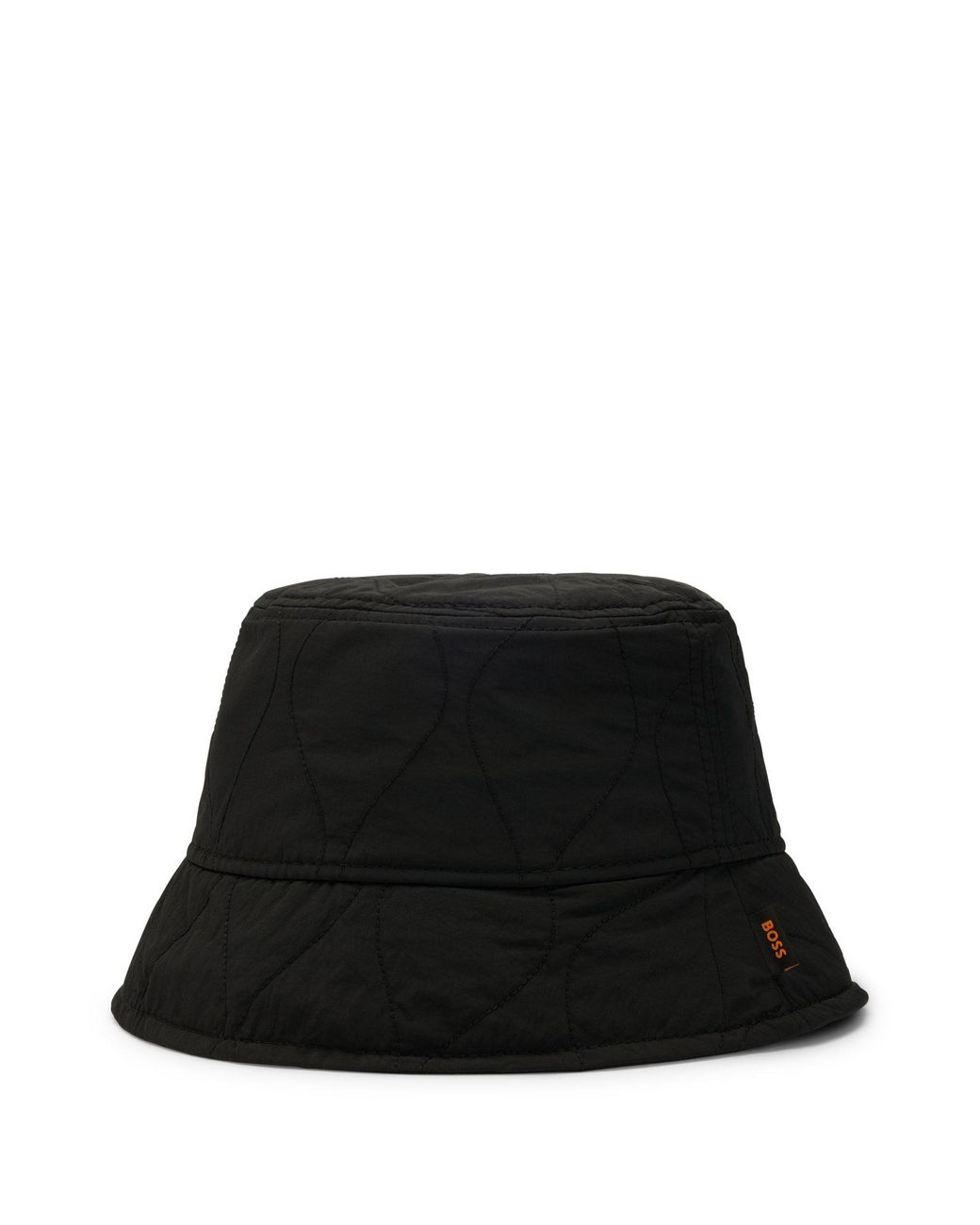BOSS by HUGO BOSS Quilted Bucket Hat With Logo Flag in Black for Men ...