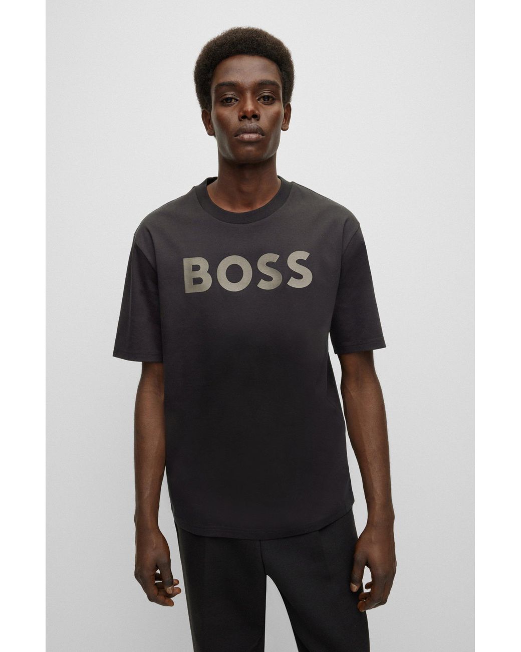 BOSS By HUGO BOSS X Khaby Relaxed-fit T-shirt In Mercerised Cotton In ...