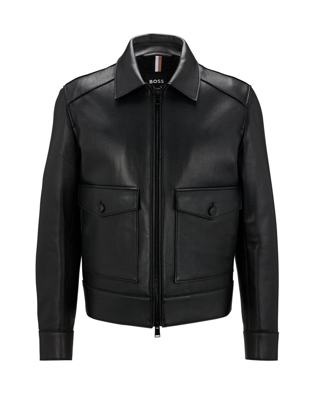 BOSS Nappa-leather Jacket in Black for Men | Lyst Canada