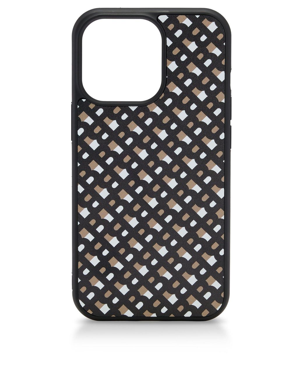 BOSS Leather-covered Iphone 13 Case With All-over Monograms in Black ...