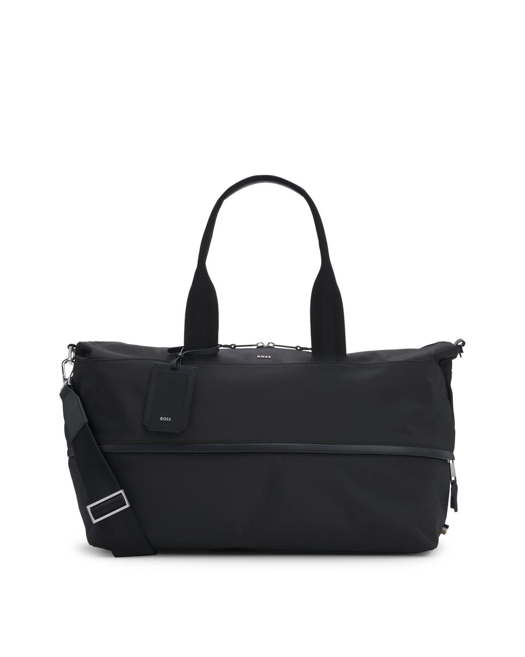 BOSS Expandable Holdall With Signature Trims in Black for Men | Lyst