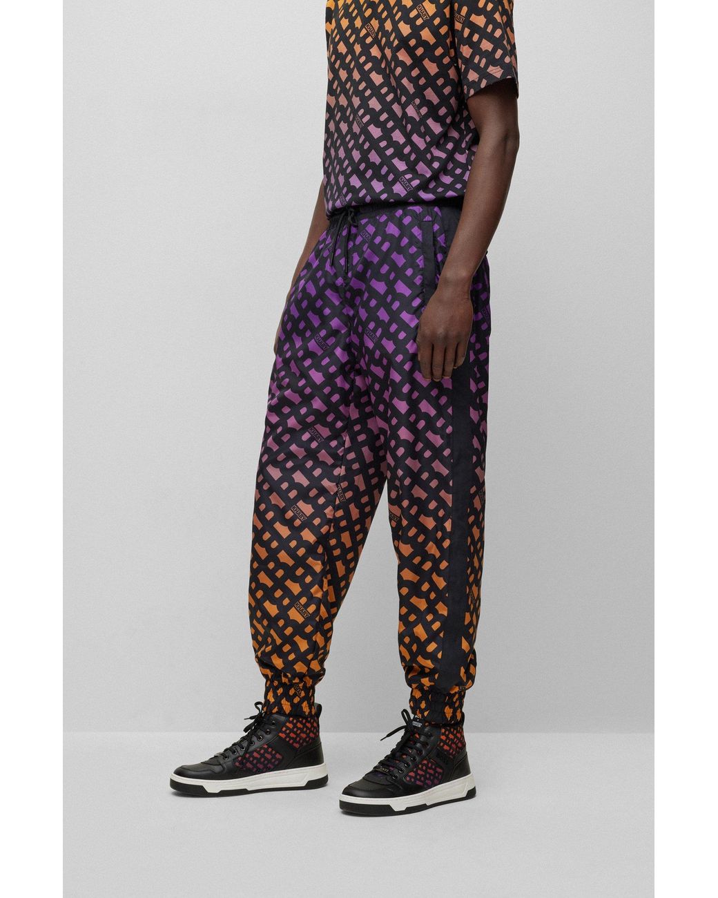 BOSS X Khaby Relaxed-fit Tracksuit Bottoms in Blue for Men | Lyst Canada