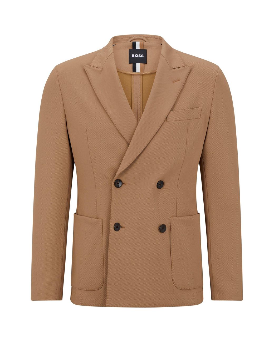 BOSS X Fc Bayern Double-breasted Relaxed-fit Jacket In Patterned ...