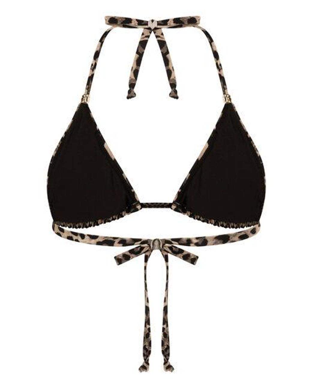 Hunkemöller Animalia Triangle Bikini Top in Brown | Lyst UK