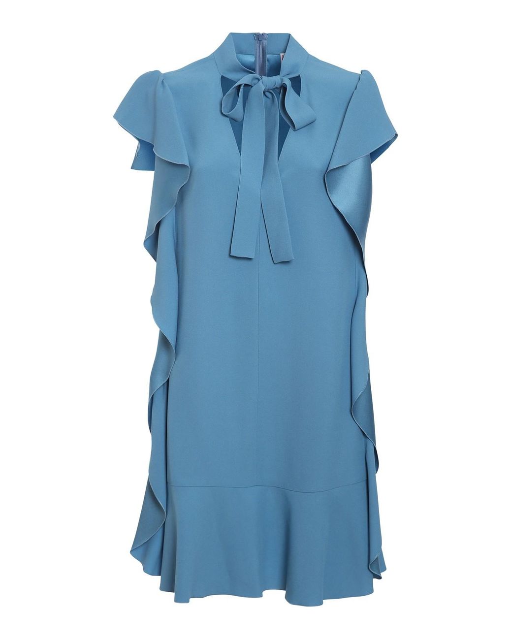 Red Valentino Synthetic Crepe Cocktail Dress In Light Blue Blue Lyst