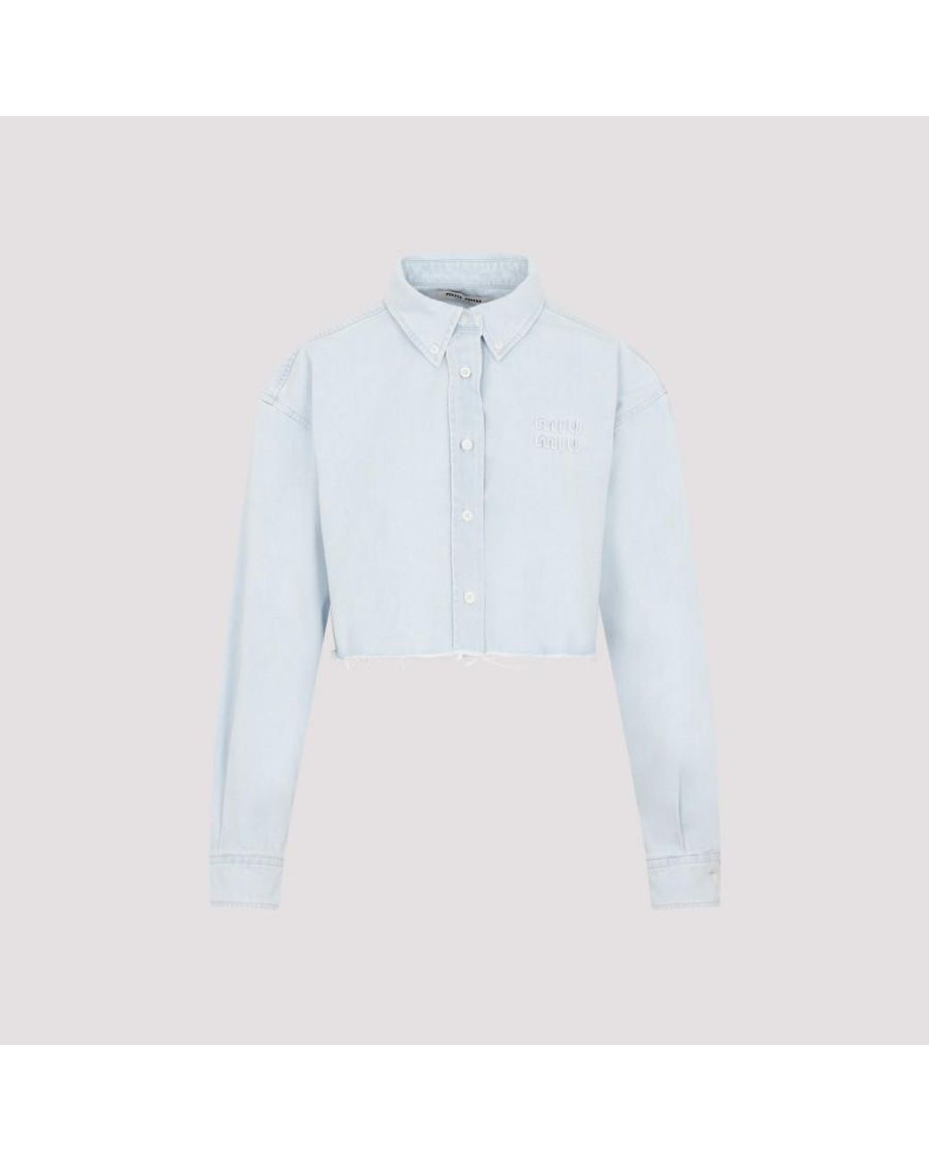 Miu Miu Shirt in Blue | Lyst Miu Miu Shirt in Blue | Lyst