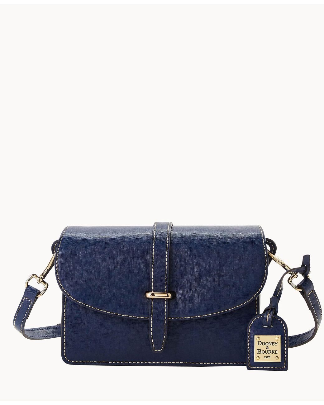 Dooney & Bourke Saffiano Small Flap Crossbody in Blue | Lyst