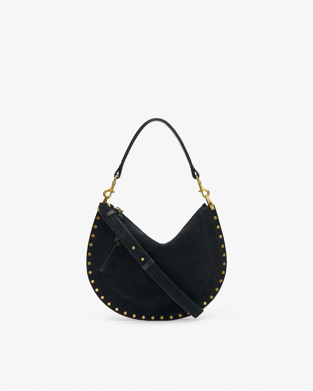 Isabel Marant Oskan Soft Zip Shoulder Bag in Black | Lyst UK