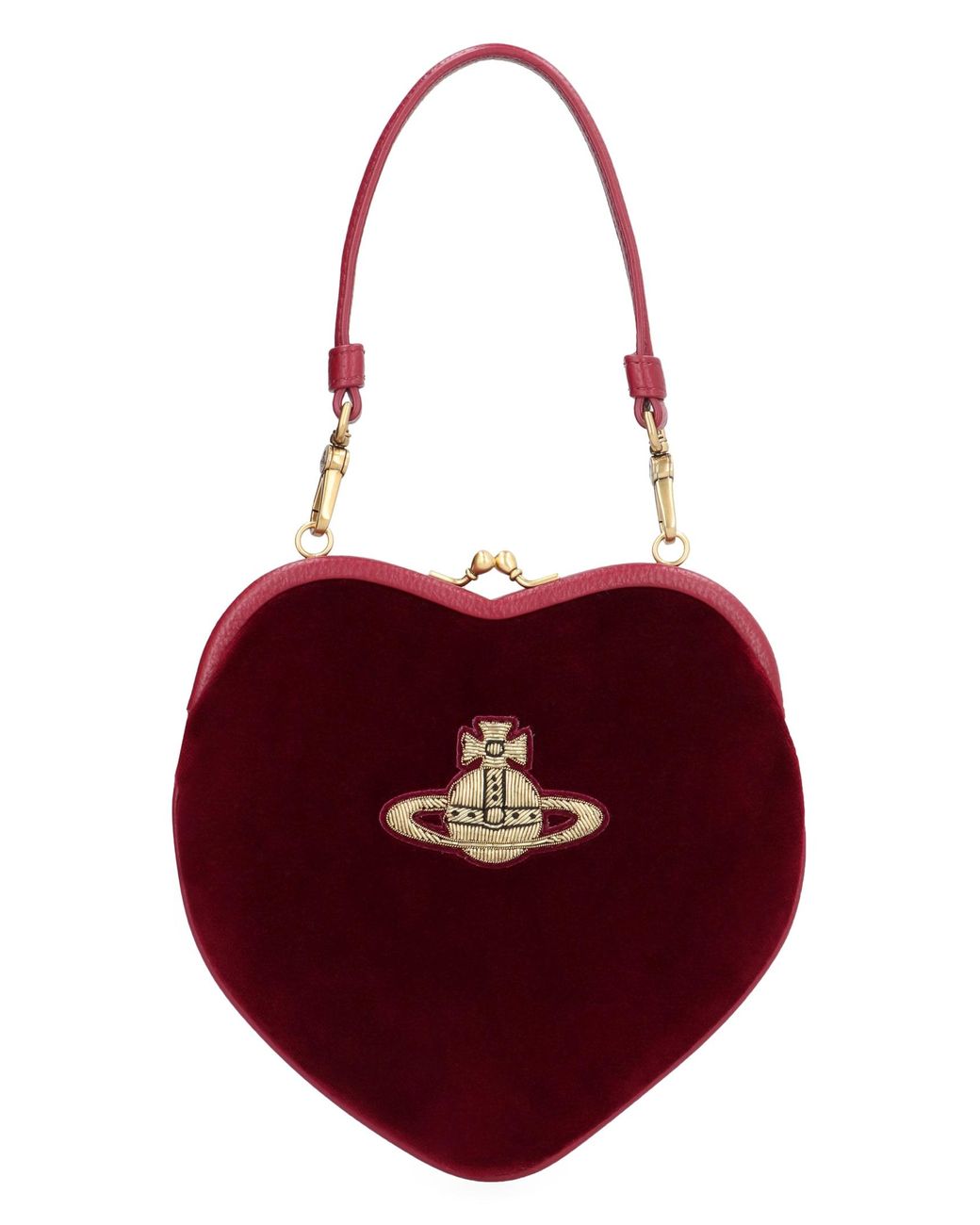 Vivienne Westwood Belle Velvet Clutch Bag in Red | Lyst