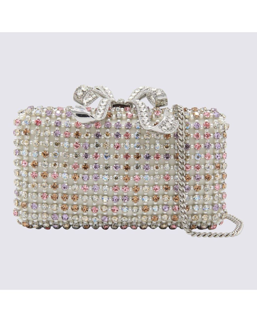 Self-Portrait Crystal Bag in Metallic | Lyst