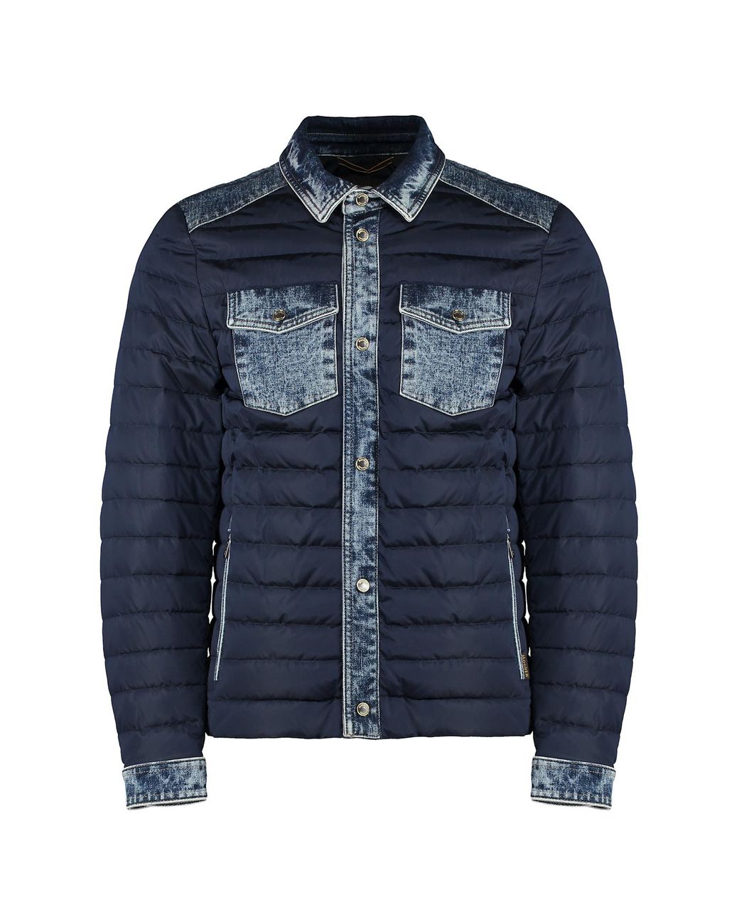 Moorer Denim Inserts Down Jacket in Blue for Men | Lyst