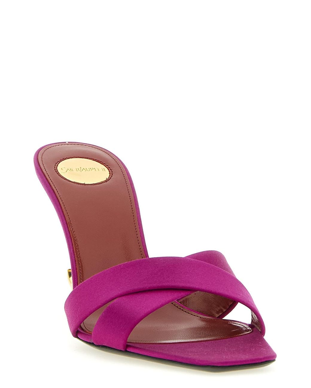 Saint Laurent 'Opyum' Mules in Purple | Lyst UK