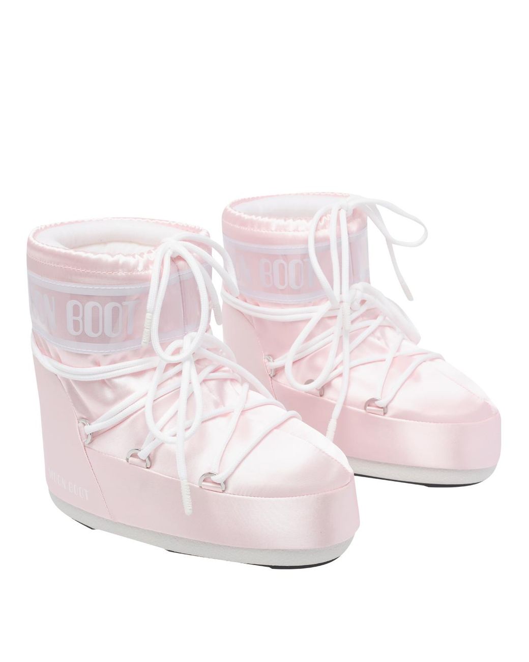 Moon Boot Fabric/Rubber Sole in Pink | Lyst UK