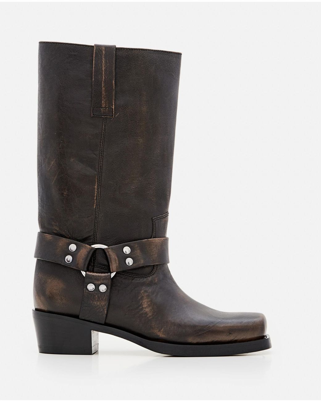 Paris Texas 45mm Roxy Brushed Leather Boots in Black | Lyst