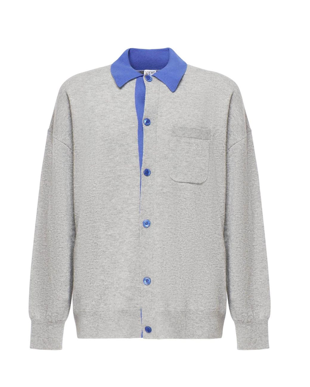 Loewe Long Wool Polo Shirt in Blue for Men | Lyst