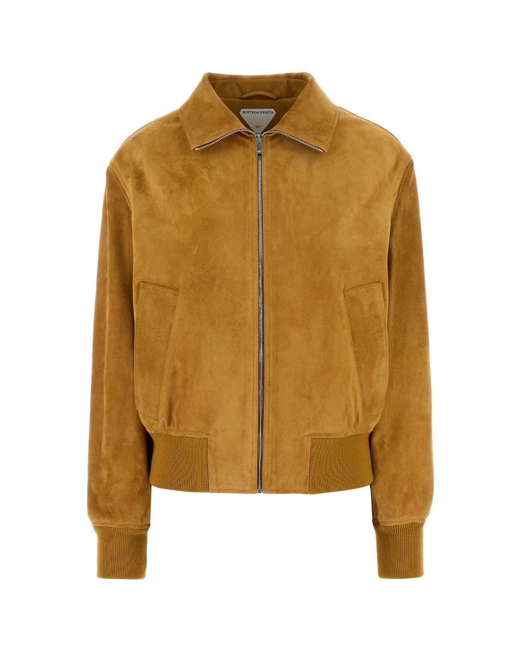 Bottega Veneta Ochre Suede Jacket in Brown | Lyst