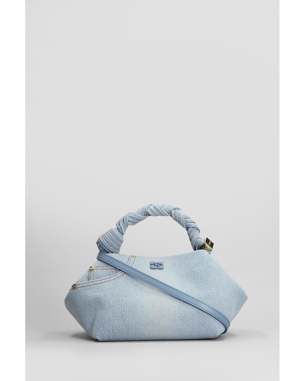 Ganni Bou Bag Small Hand Bag in Blue | Lyst