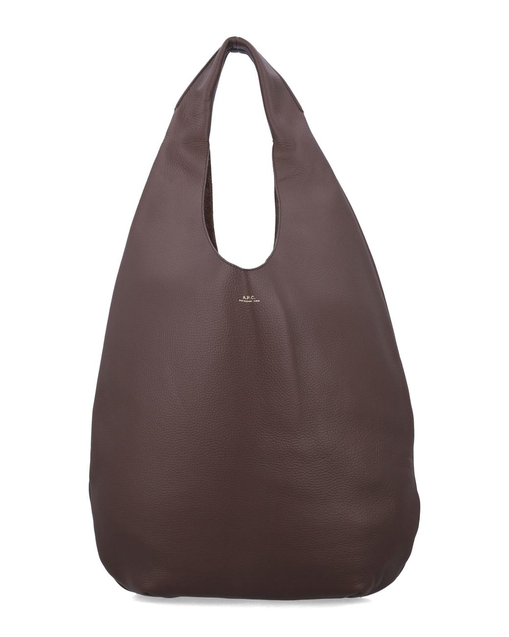 A.P.C. Le Neige Grained Leather Handbag in Brown | Lyst UK