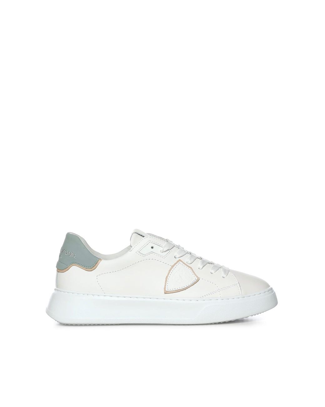 Philippe Model Temple Leather Sneaker in White for Men | Lyst UK