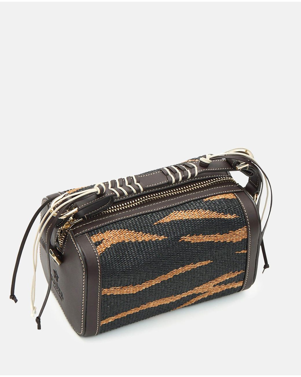 CUBA LAB Cubanita Rafia Handbag in Black | Lyst UK