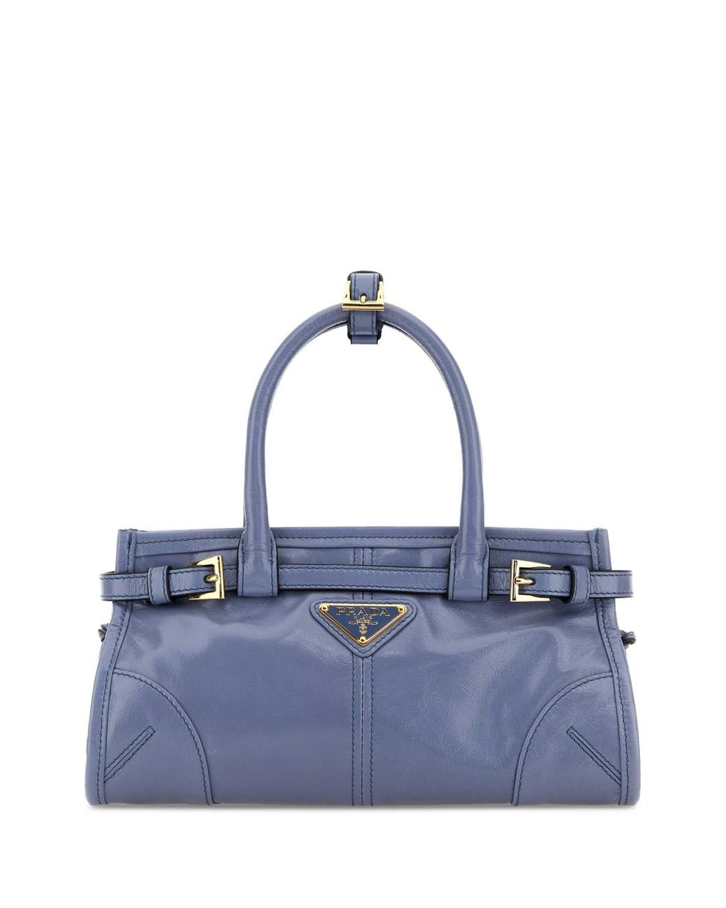 Prada Powder Blue Leather Mini Bonnie Handbag | Lyst UK